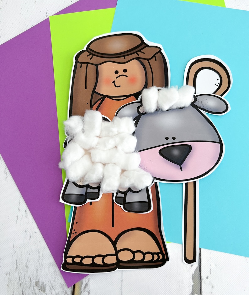 La parábola de la oveja perdida Manualidad y lección bíblica imprimible ...