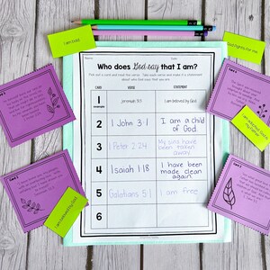 Printable Bible Project for Kids, Identity in Jesus, Sunday School ...