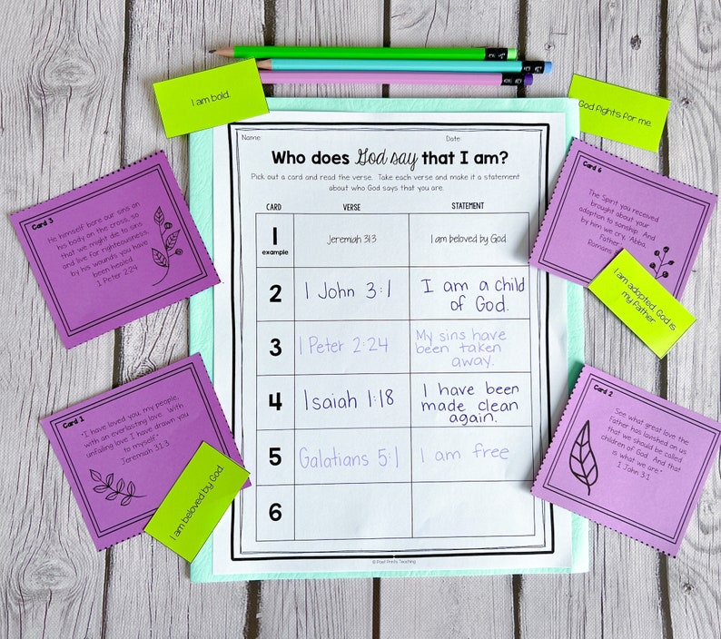 Printable Bible Project for Kids, Identity in Jesus, Sunday School ...
