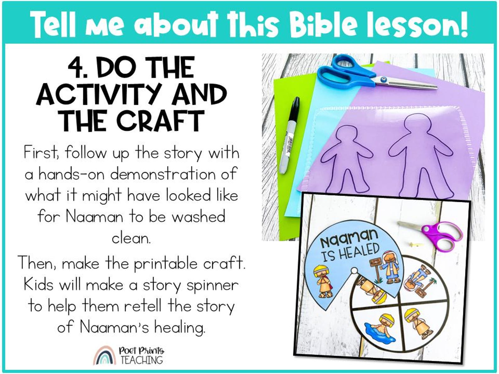 Naaman is Healed From Leprosy, Old Testament Bible Lesson, Printable ...