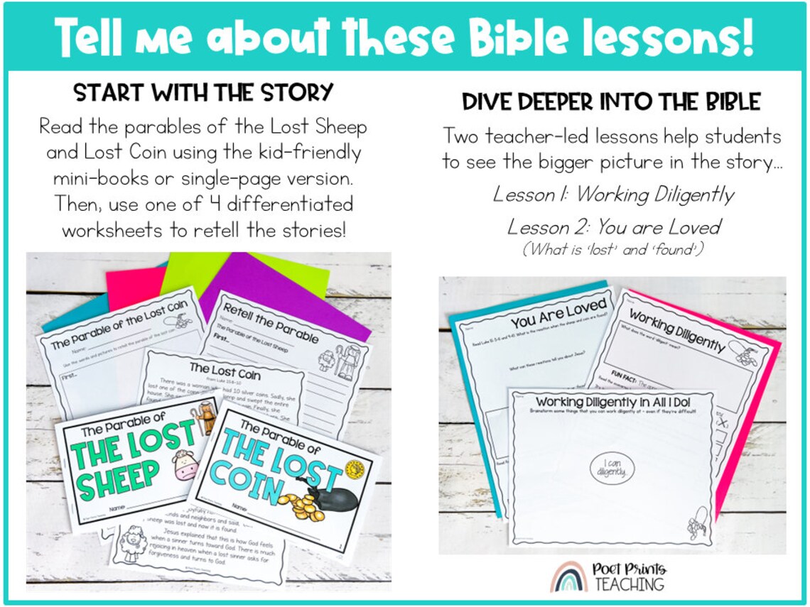 The Parable of the Lost Sheep and Lost Coin Bible Lesson for - Etsy Canada