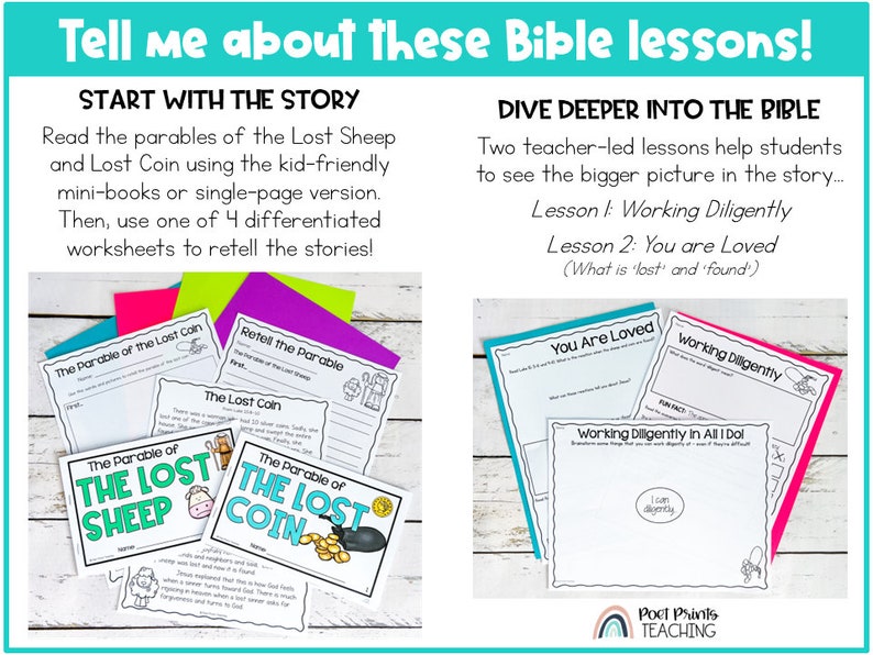 The Parable of the Lost Sheep and Lost Coin Bible Lesson for Kids ...