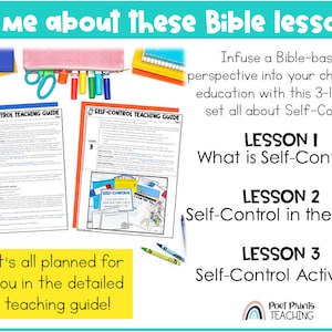 Self-control Bible Lessons for Preschool and Kindergarten, Calm Down ...