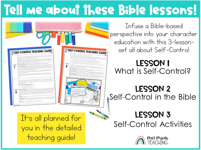 Self-control Bible Lessons for Preschool and Kindergarten, Calm Down ...