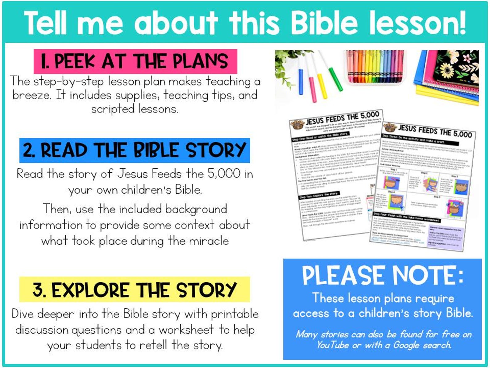 Jesus Feeds the 5000, Miracles in the New Testament, Printable Bible ...