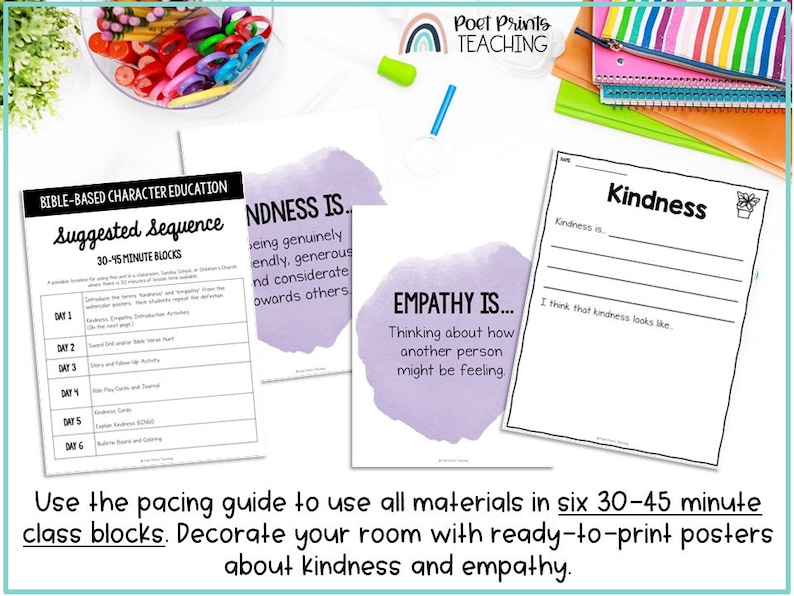 Kindness Bible Lessons for Kids, Bible Based Character Education Sunday ...