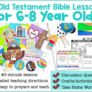 Old Testament Bible Story Lessons for Kids in 1st 2nd and 3rd Grade ...