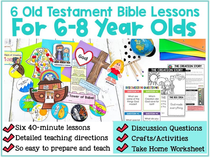 Old Testament Bible Story Lessons for Kids in 1st 2nd and 3rd Grade ...