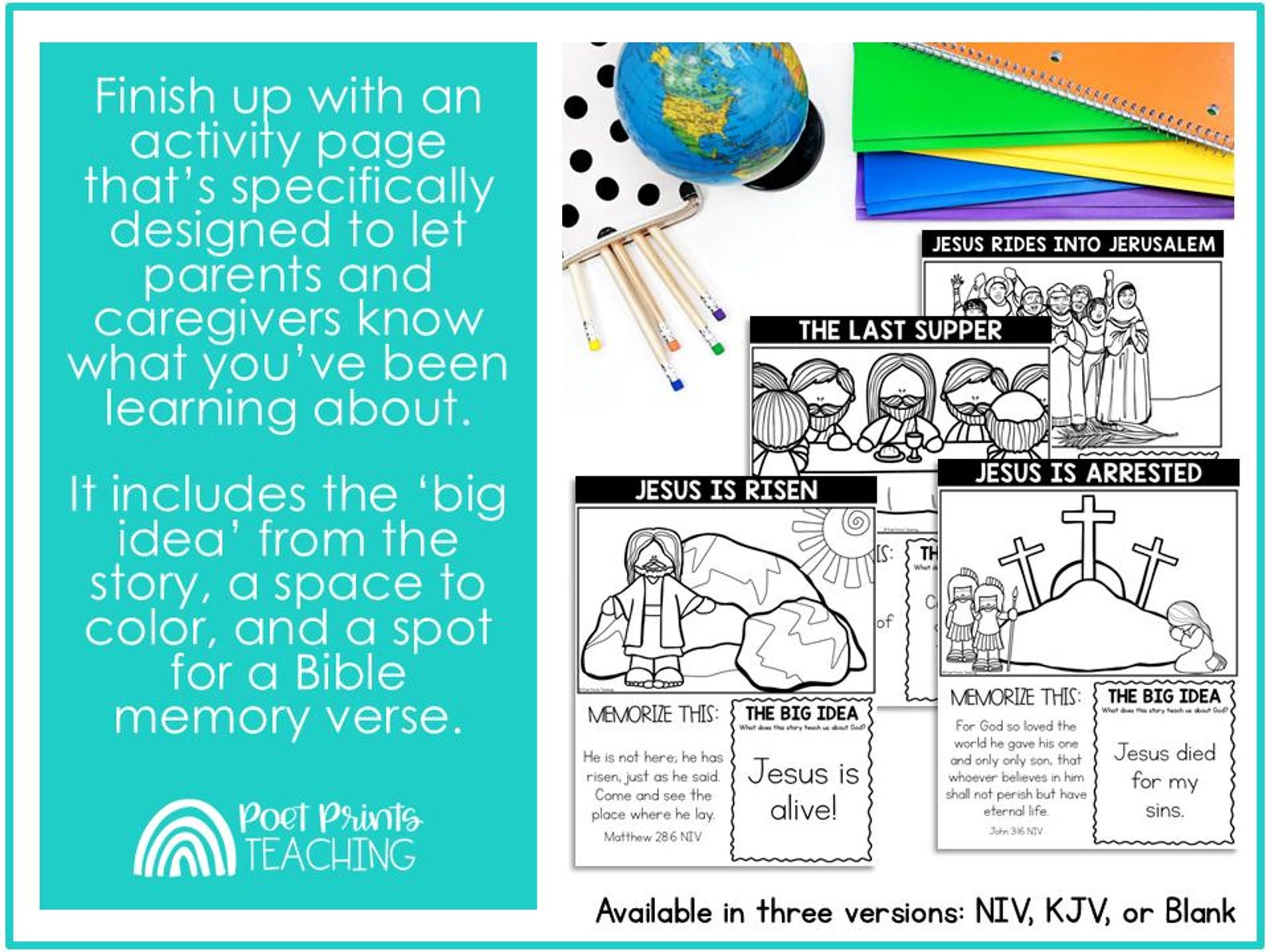 The Easter Story, Printable Bible Stories for Holy Week, Crafts and ...