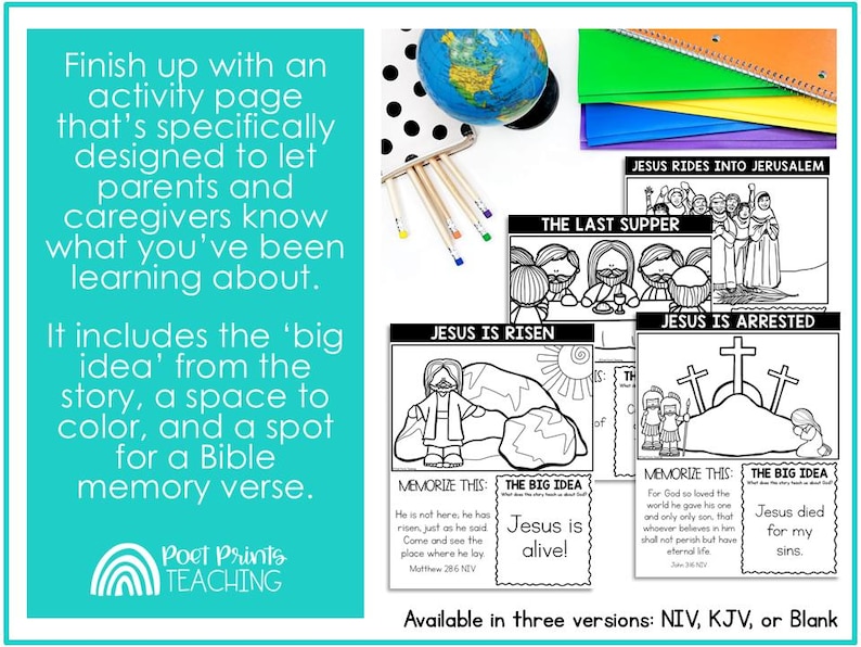 The Easter Story, Printable Bible Stories for Holy Week, Crafts and ...