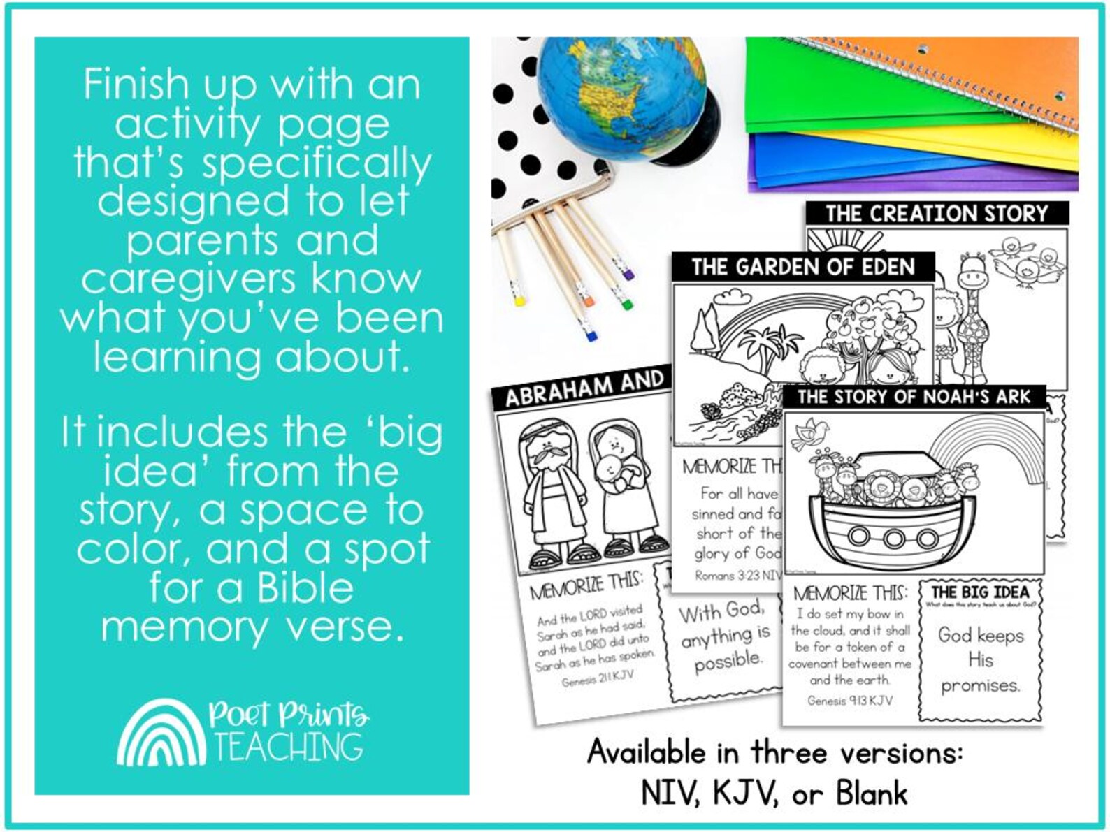 Old Testament Bible Story Lessons for Kids in 1st 2nd and 3rd Grade ...