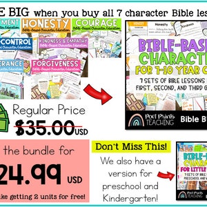 Courage Bible Lessons for Kids, Printable Character Education Sunday ...