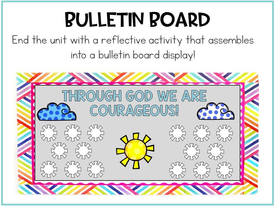 Courage Bible Lessons for Kids, Printable Character Education Sunday ...