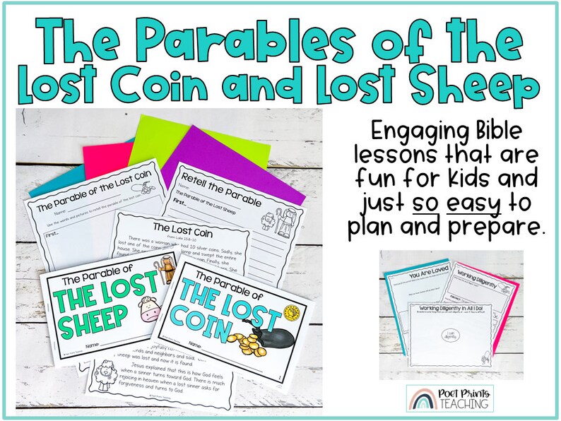The Parable of the Lost Sheep and Lost Coin Bible Lesson for Kids ...