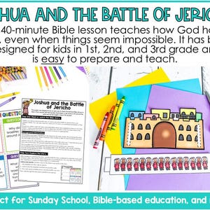 Joshua and the Battle of Jericho Old Testament Bible Lesson, Printable ...