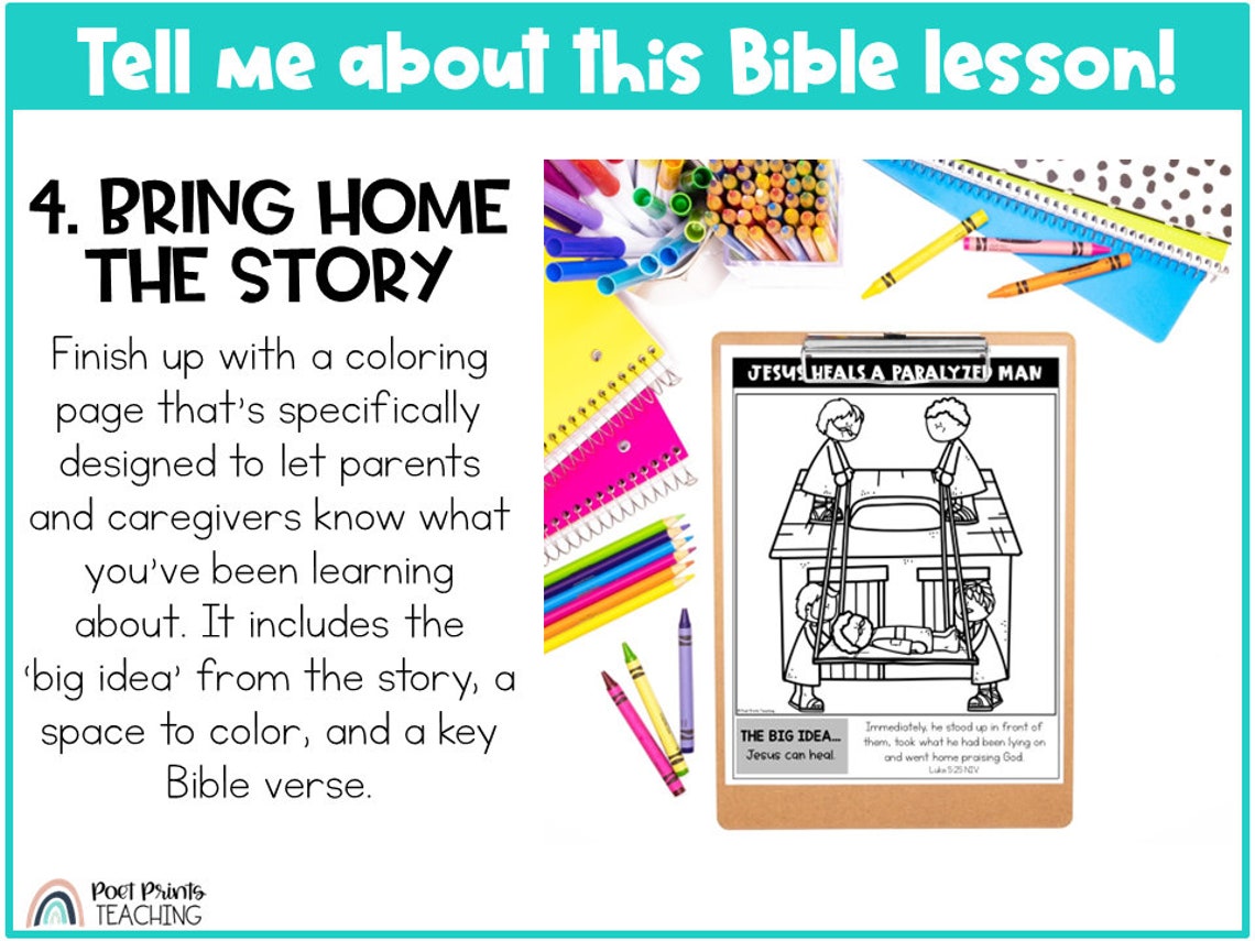 Jesus Heals a Paralyzed Man, Printable Bible Craft and Lesson About ...