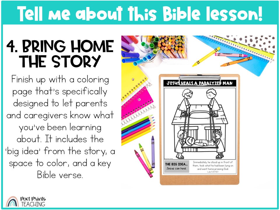 Jesus Heals a Paralyzed Man, Printable Bible Craft and Lesson About ...