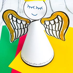 An Angel Visits Mary Christmas Bible Lesson for Kids, Printable Craft ...