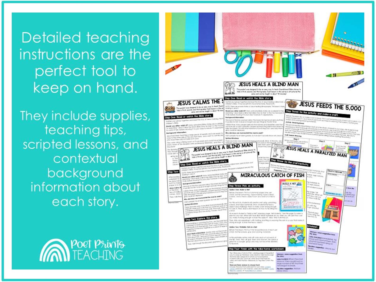 The Miracles of Jesus, Bible Lessons for Kids, 1st, 2nd, 3rd Grades ...