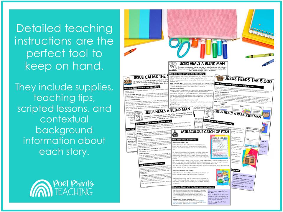 The Miracles of Jesus, Bible Lessons for Kids, 1st, 2nd, 3rd Grades ...