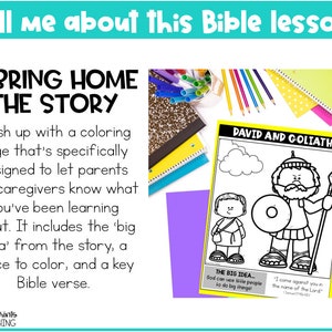 David and Goliath Preschool Bible Lesson, Printable Activities for Prek ...