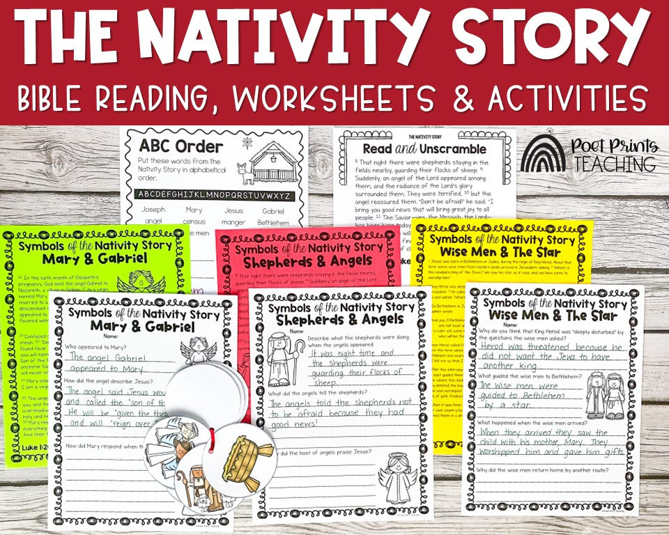 The Nativity Story Reading Passages and Craft, Sunday School Lesson ...