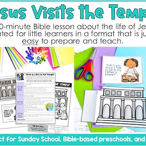 Jesus Visits the Temple, Printable Bible Craft and Lesson for Preschool ...