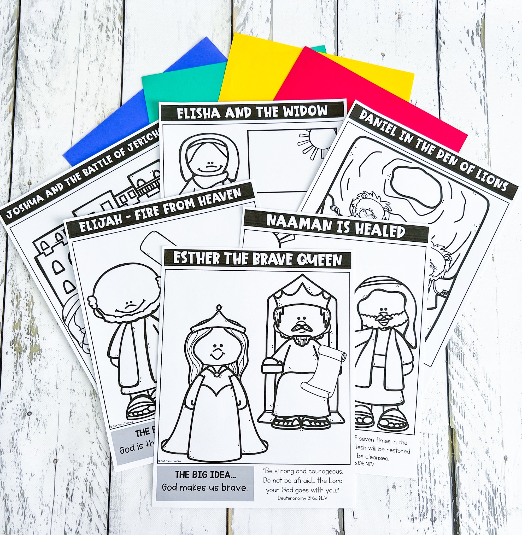 Old Testament Bible Stories, 6 Printable Bible Lessons for Preschool ...