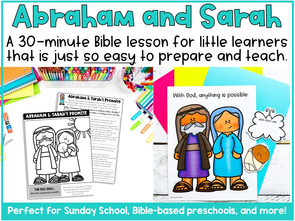 Preschool Bible Lesson About Abraham and Sarah , Printable Craft for ...