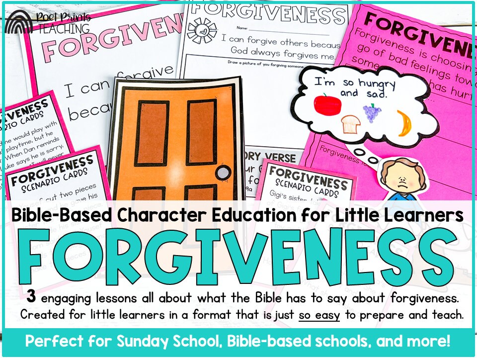 Forgiveness Bible Lessons for Preschool and Kindergarten | Character ...