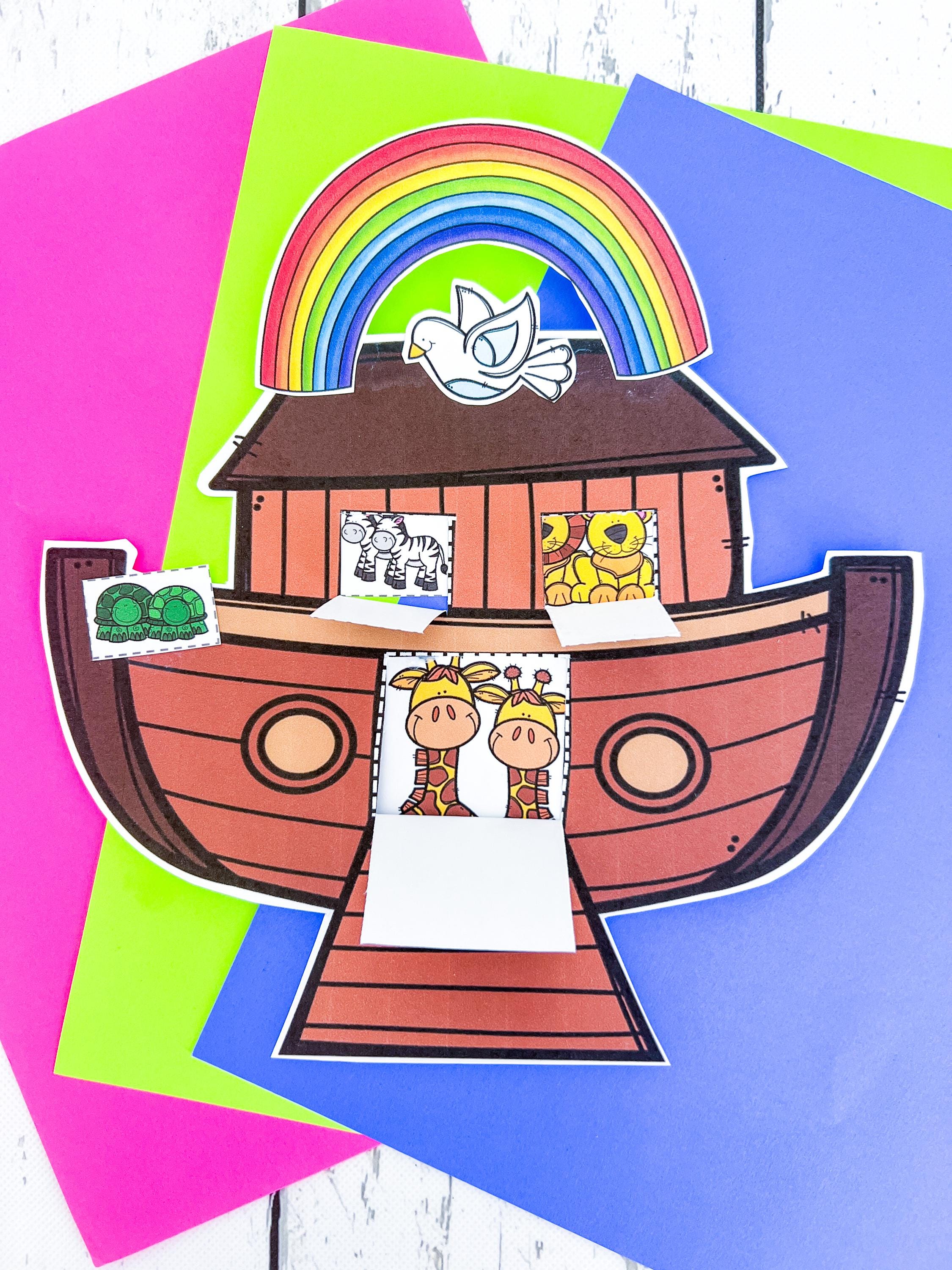 Noah's Ark, the Great Flood Printable Bible Lesson for Bigger Kids in ...