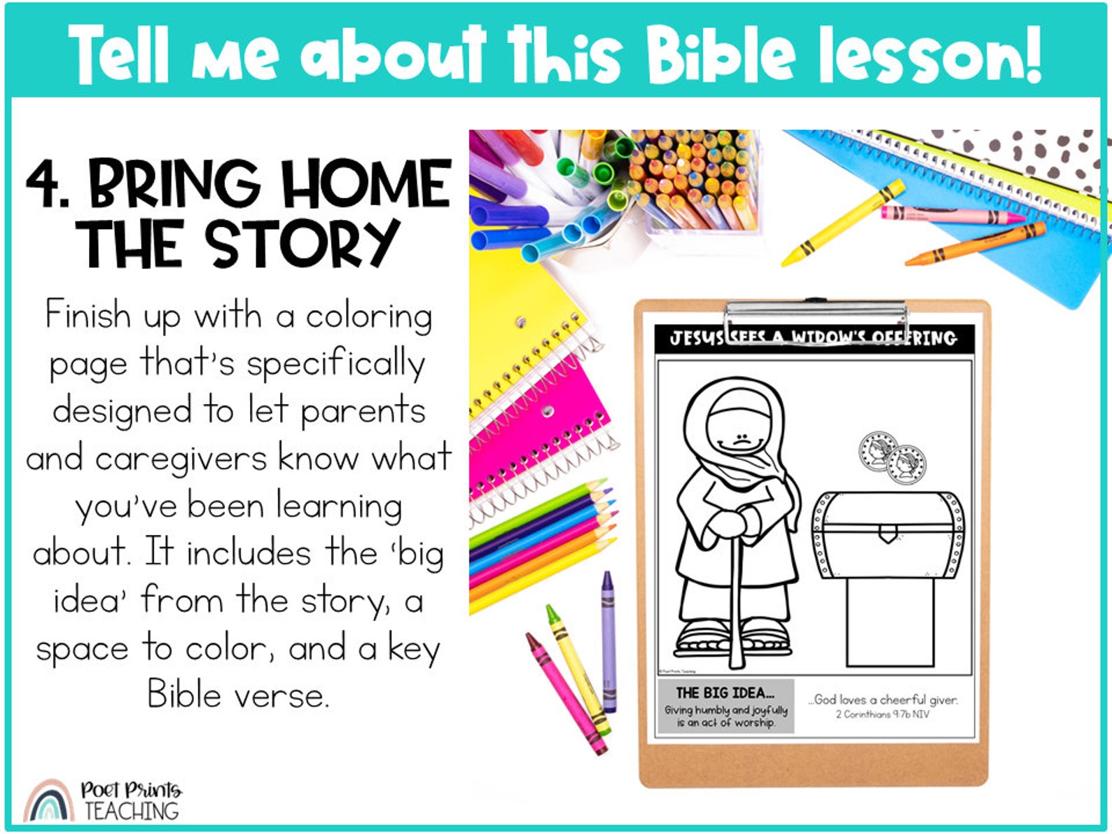 Jesus and the Widow's Offering, Printable Bible Craft and Lesson for ...