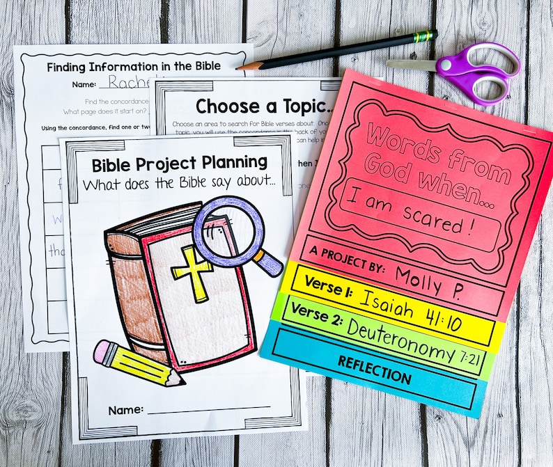 Printable Bible Project, Topics in the Bible, Sunday School Lessons ...