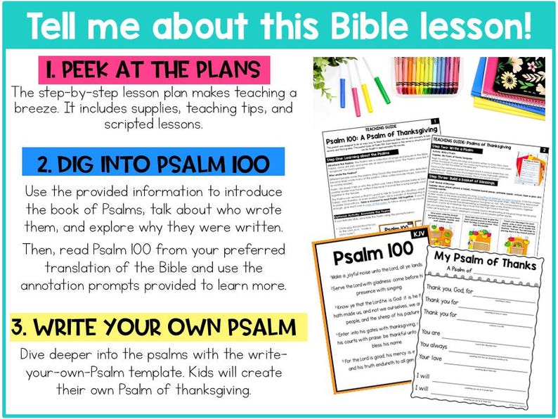 Thanksgiving Bible Lesson for Kids (PDF Digital Download With Printable ...