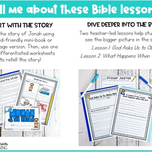 Jonah and the Whale Bible Lessons and Craft, Printable Sunday School ...