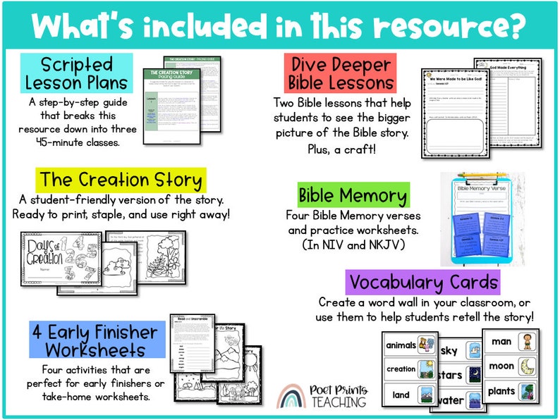 Days of Creation Craft Bible Lessons and Craft, Printable Sunday School ...