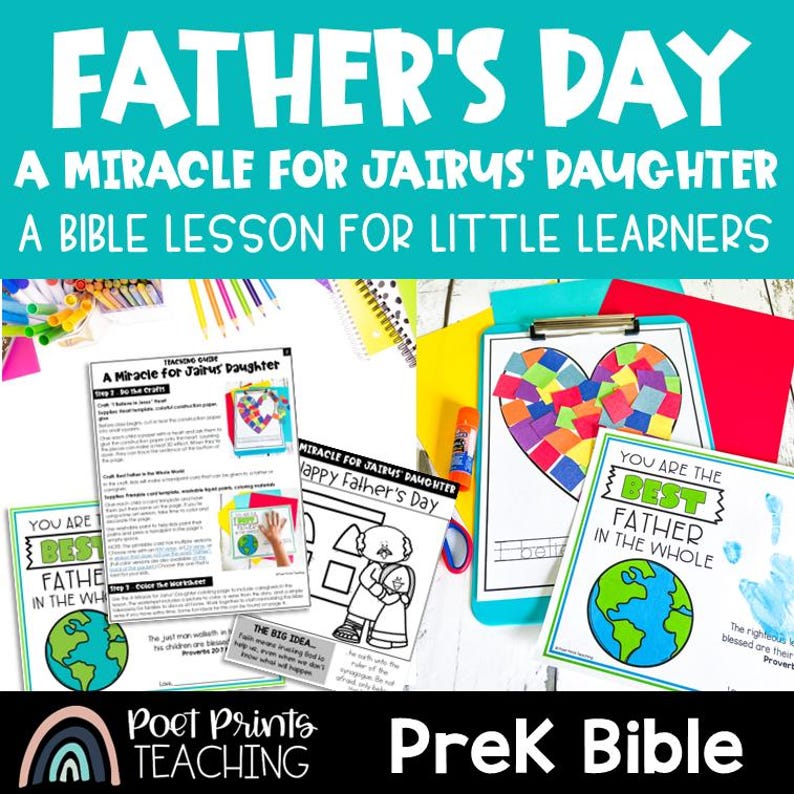 Father's Day Bible Lesson for Preschool: Jesus Raises Jairus' Daughter ...