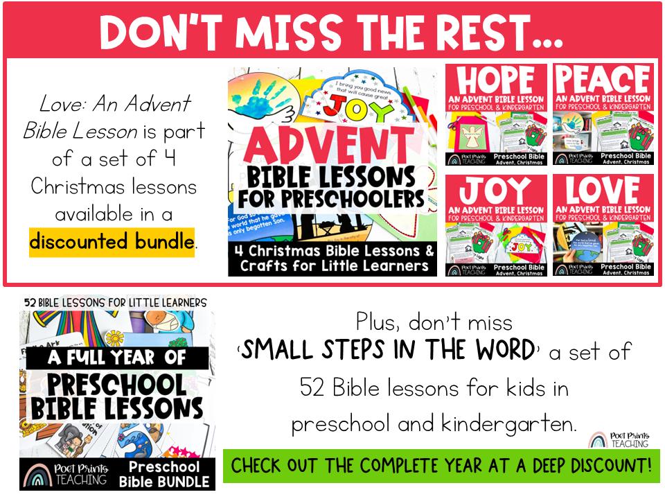 Love, Christmas Bible Lesson for Advent, Preschool and Kindergarten ...