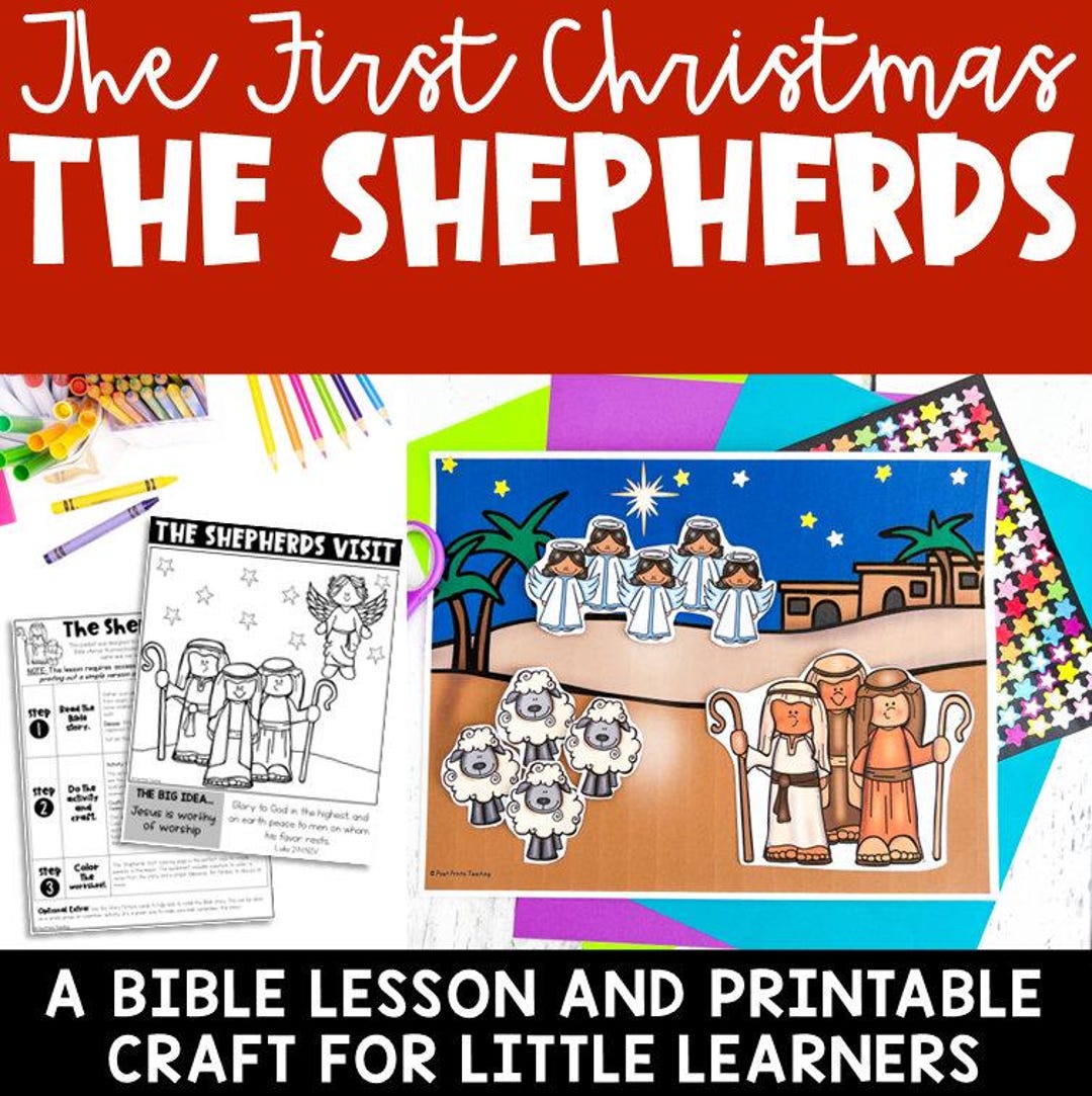 The Shepherds and Angels Preschool Bible Lesson, Printable Craft and ...