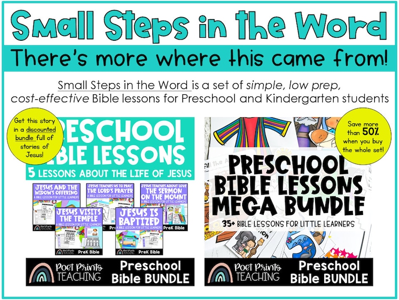 Jesus is Baptised, Printable Bible Craft and Lesson for Preschool and ...