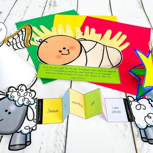 Christmas Bible Lessons and Crafts for Kids, Nativity (PDF Digital ...