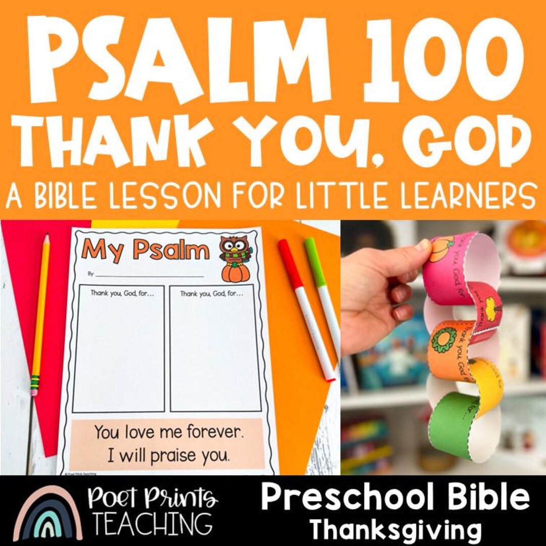 Thanksgiving Bible Lesson for Preschool and Kindergarten (PDF Digital ...