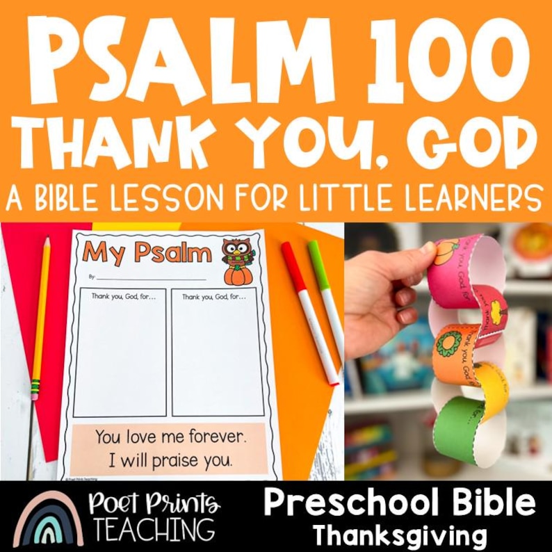 Thanksgiving Bible Lesson for Preschool and Kindergarten (PDF Digital ...