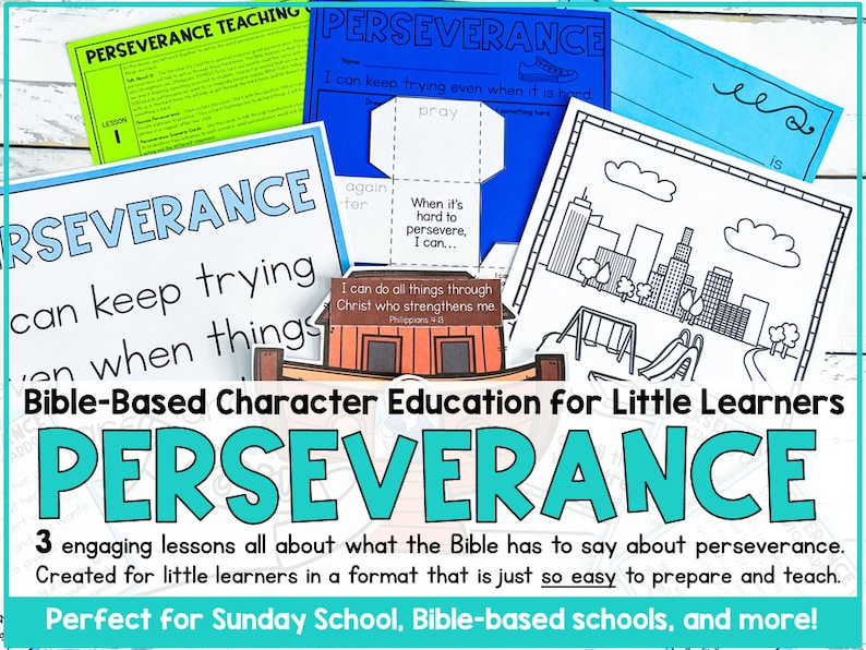 Perseverance Bible Lessons for Preschool and Kindergarten, Not Giving ...
