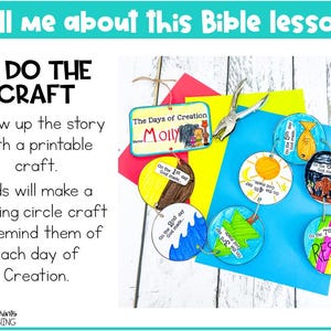 Days of Creation, Printable Bible Lesson for Bigger Kids in 1st, 2nd ...