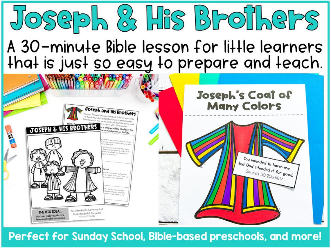 Preschool Bible Craft, Joseph's Colorful Coat, Printable Bible Lesson ...