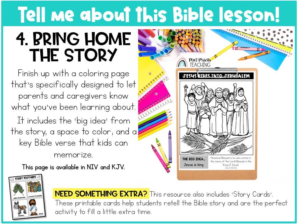 Palm Sunday, Preschool Bible Lesson and Printable Craft for Easter ...