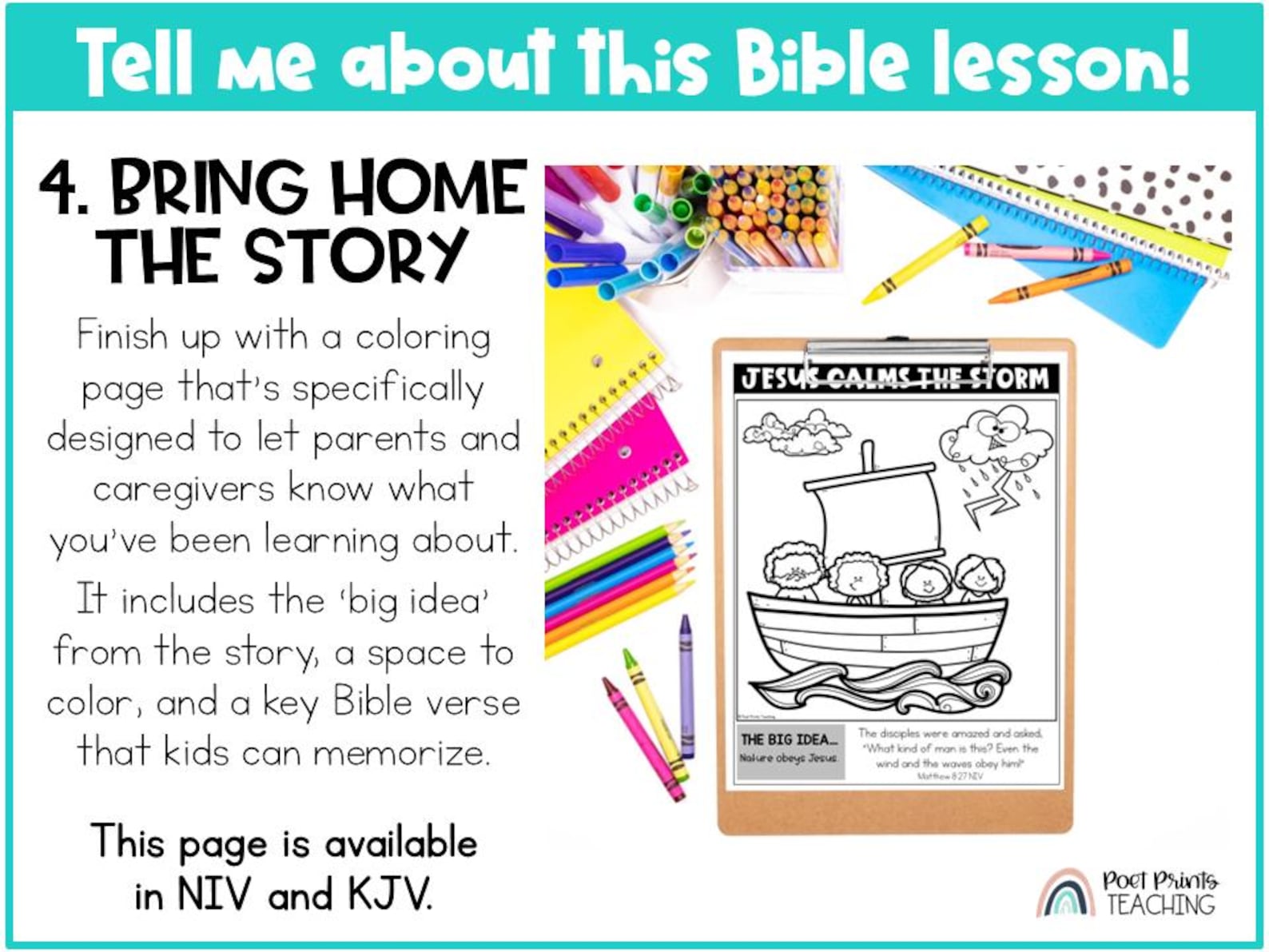 Jesus Calms the Storm Printable Bible Craft and Lesson About Miracles ...