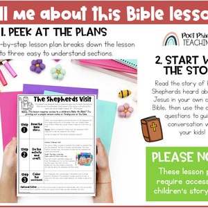 The Shepherds and Angels Preschool Bible Lesson, Printable Craft and ...