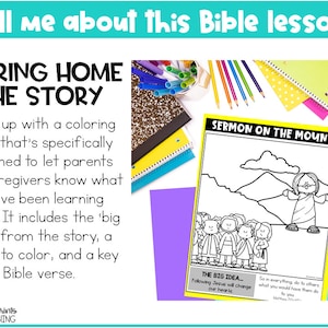 Sermon on the Mount, Jesus Teaches About Love, Printable Bible Craft ...